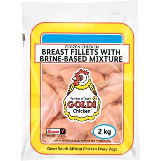 Goldi Chicken Frozen Chicken Breast Fillets With Brine-Based Mixture ...