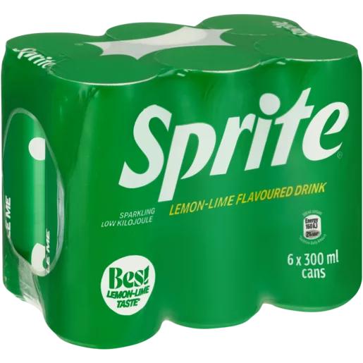 Sprite Lemon & Lime Flavoured Soft Drink Cans 6 x 300ml - Check That!