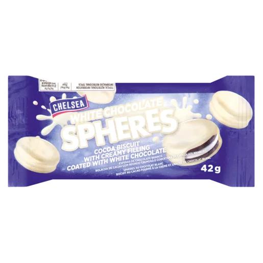 Chelsea Spheres White Chocolate Coated Biscuits 42g - Check That!